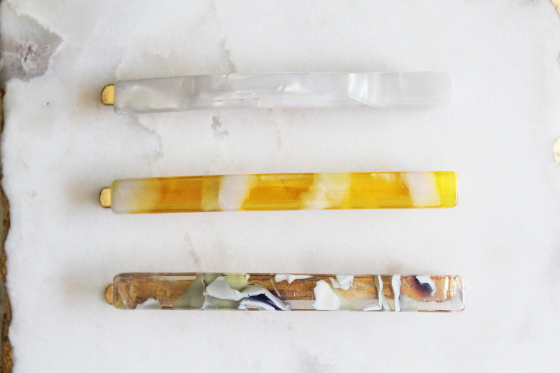 Yellow Bobby Pin Set - Mas Femme